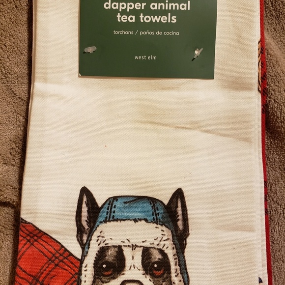 West Elm | Kitchen | Rachel Kozlowski Dapper Animal Tea Towels Set Of ...